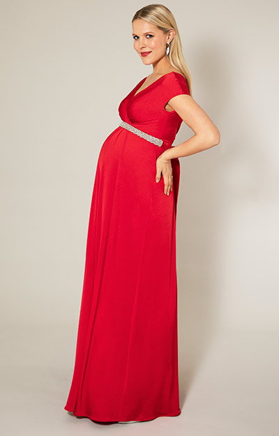 Francesca Maternity Maxi Dress Sunset Red - Maternity Wedding Dresses ...
