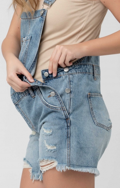 RIPE Denim Short Maternity Overalls - Maternity Wedding Dresses ...